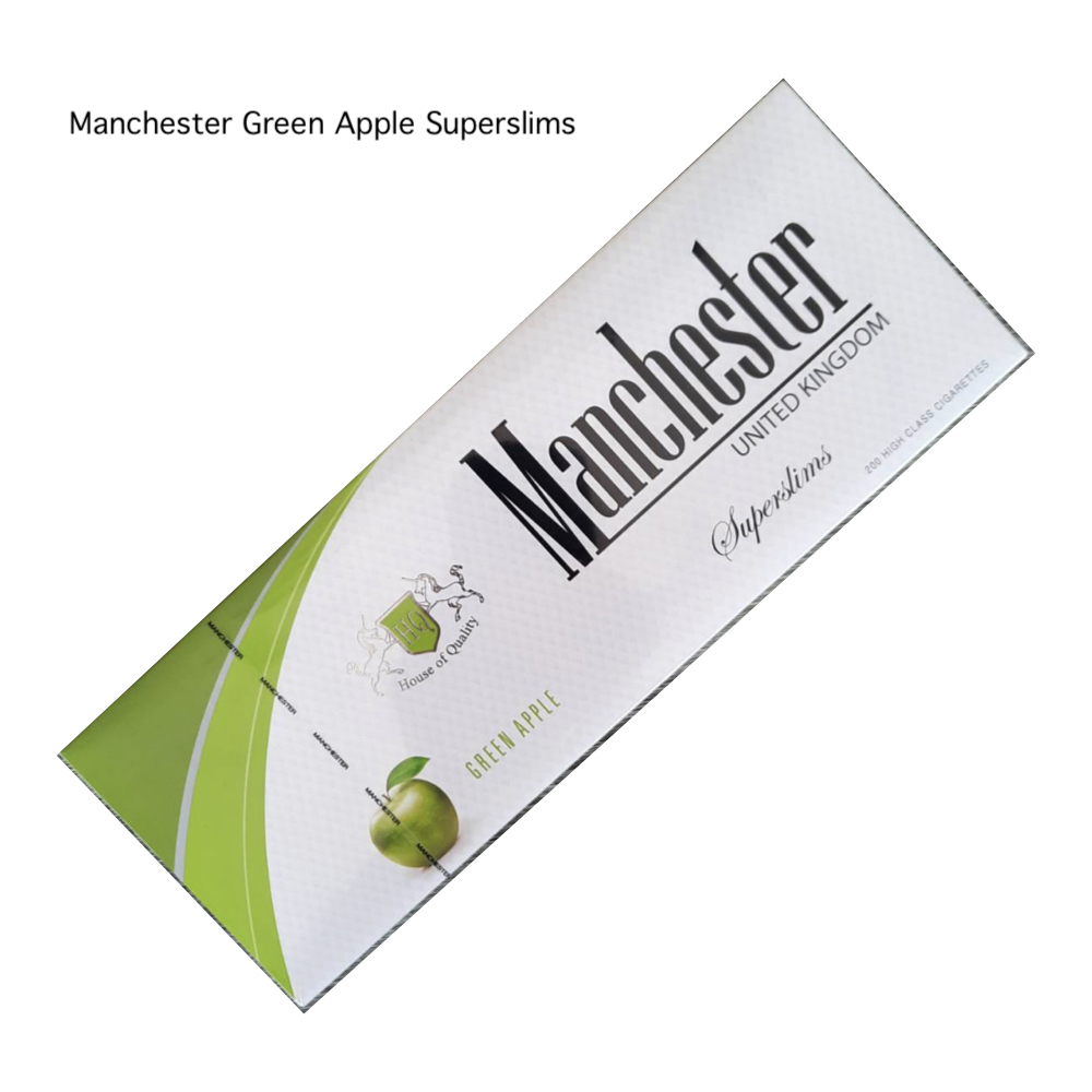 Manchester Green Apple Superslims – ZeroDutyFree